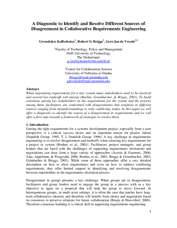 (PDF) A Diagnostic to Identify and Resolve Different Sources of ...