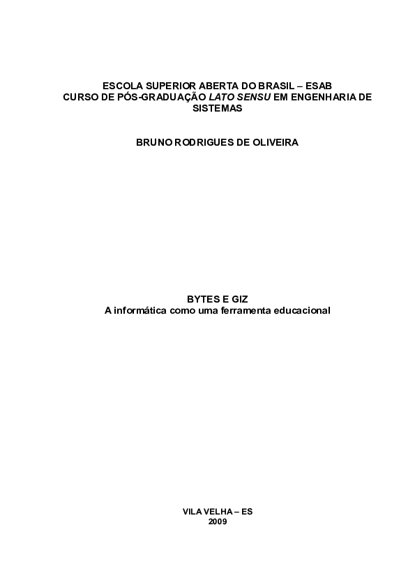 (PDF) Bytes e Giz: A Informática como uma Ferramenta Educacional