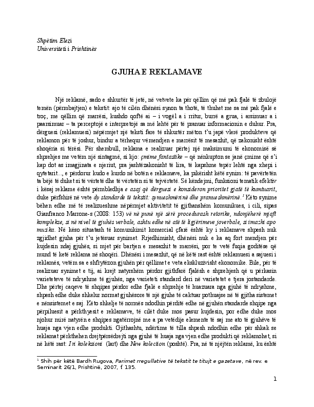 (DOC) GJUHA E REKLAMAVE