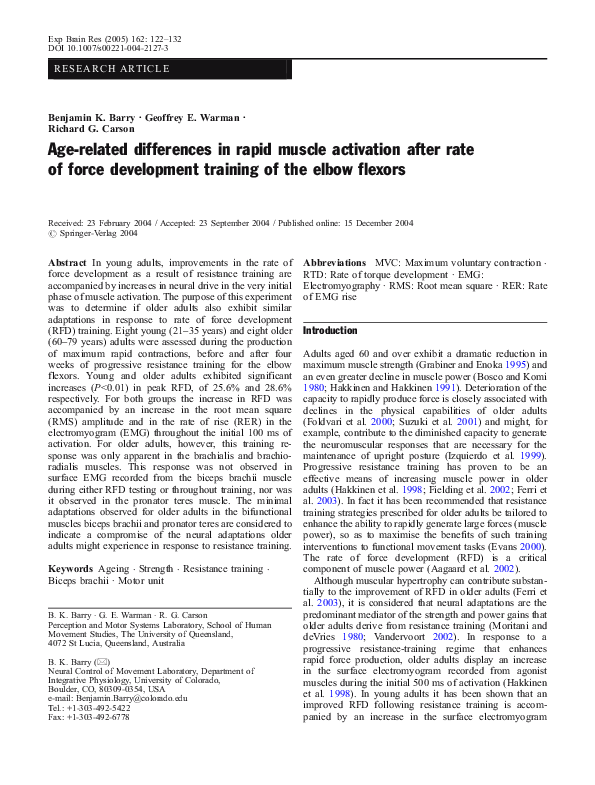 (PDF) Age-related differences in rapid muscle activation after rate of ...