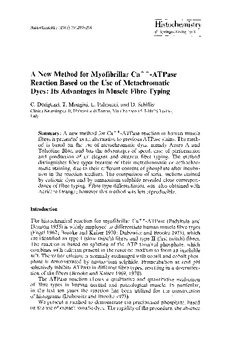 (PDF) Metachromatic Dyes for Muscle Fiber Typing