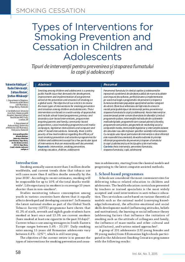 (PDF) Types of Interventions for Smoking Prevention and Cessation in ...