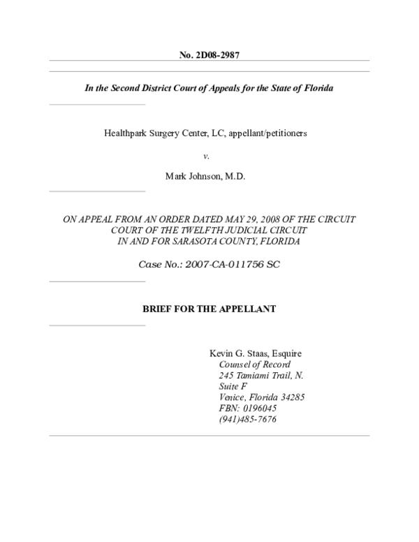 (DOC) Brief for Appellant
