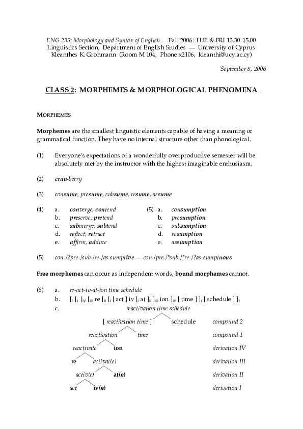 (PDF) Morpheme