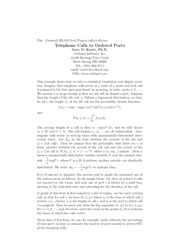 Pdf Statistical Simulation