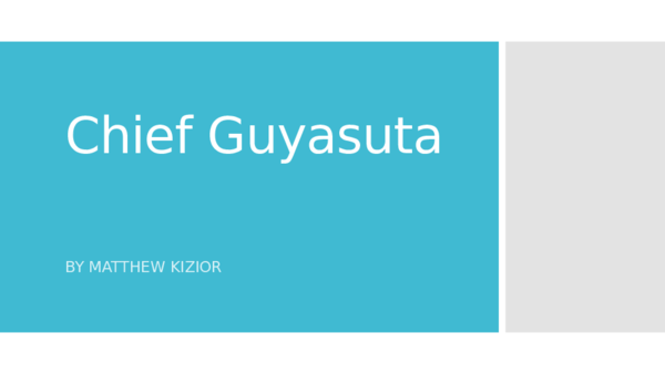 (PPT) Chief Guyasuta & Sharpsburg