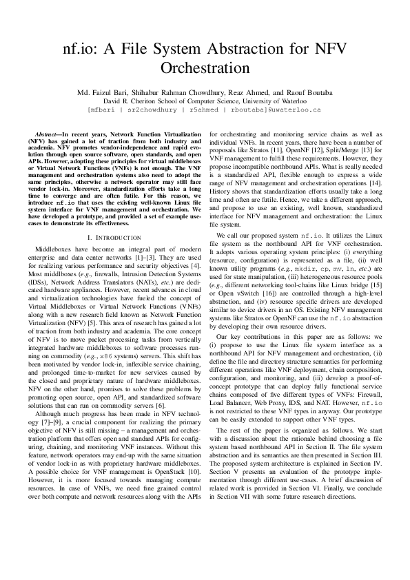 (PDF) nf.io: A File System Abstraction for NFV Orchestration