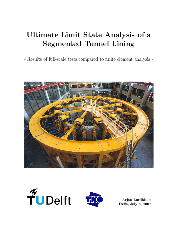 (PDF) Ultimate Limit State Analysis of a Segmented Tunnel Lining