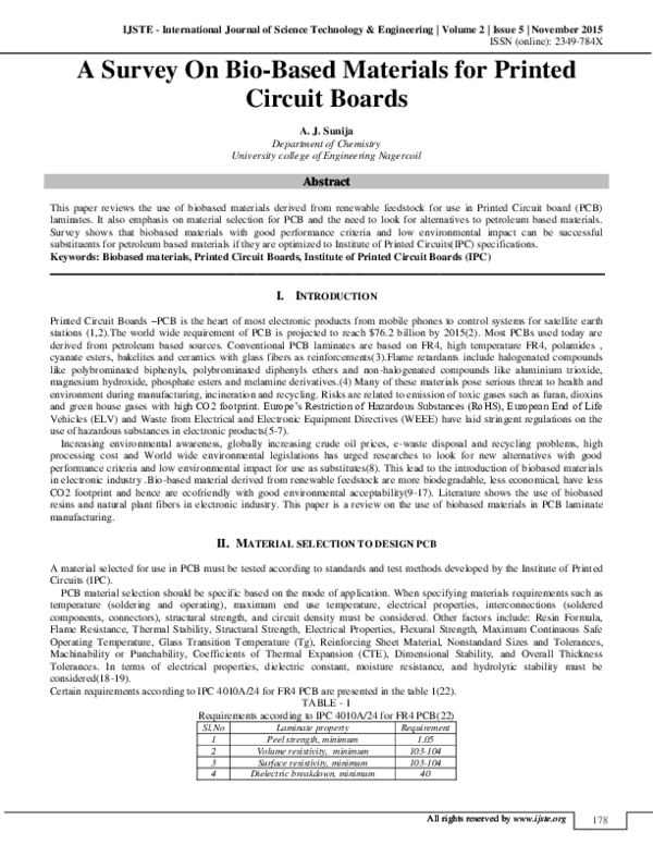 (PDF) A Survey on Bio-based Materials for Printed Circuit Boards