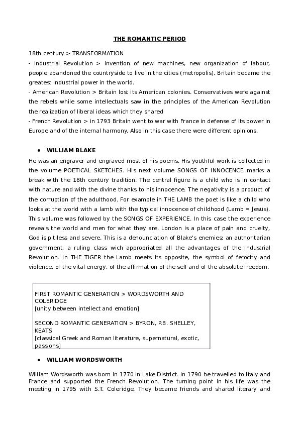 (DOC) THE ROMANTIC PERIOD