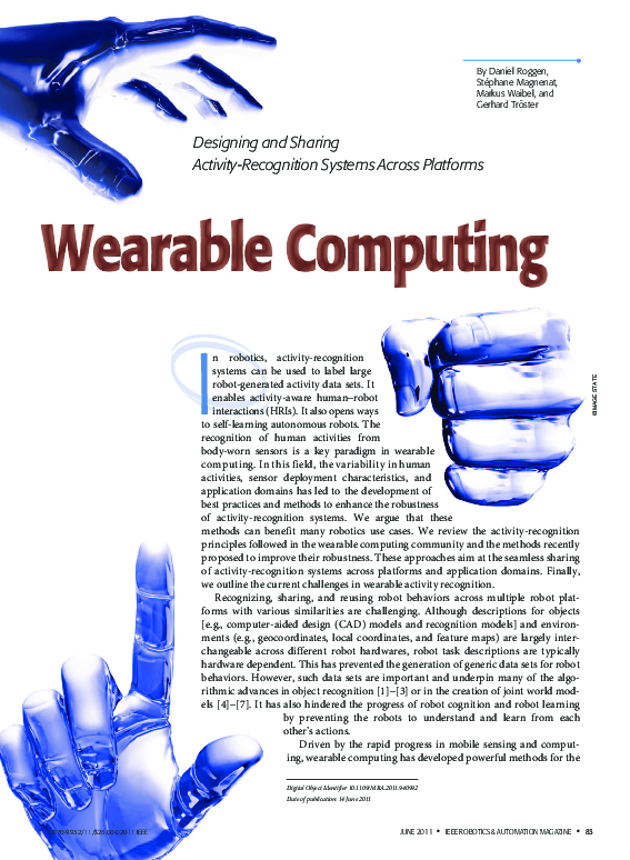 (PDF) Wearable Computing
