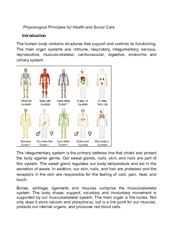 (DOC) Physiological Principles for Health and Social Care