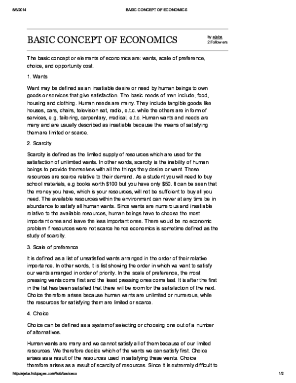(PDF) BASIC CONCEPT OF ECONOMICS