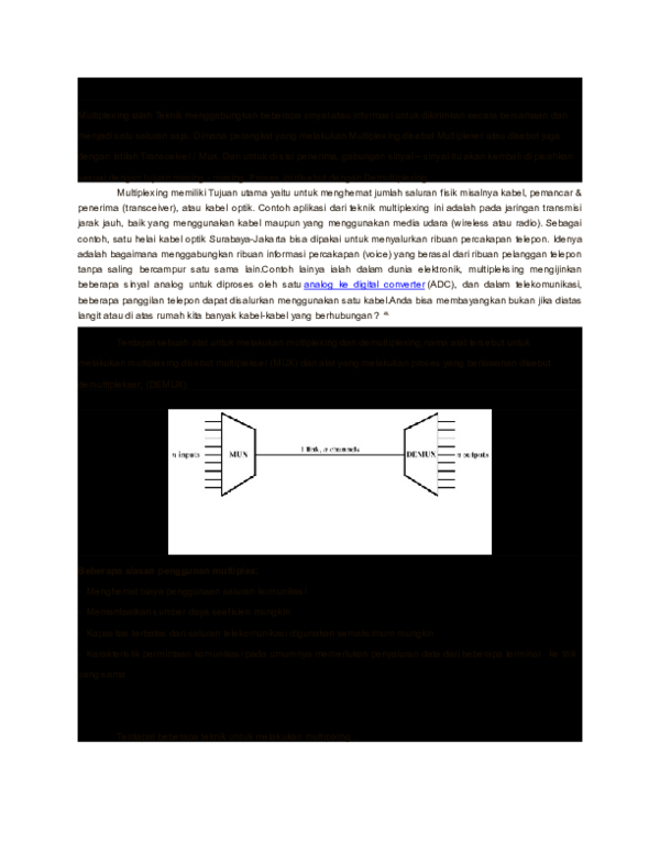 Doc Multiplex Dan Demultiplex