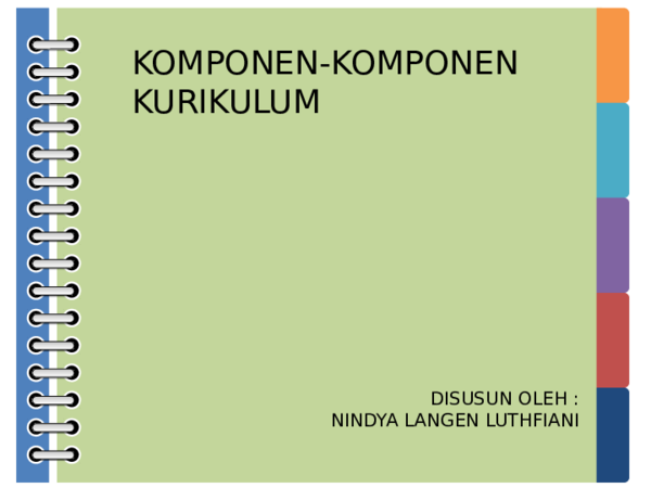(PPT) Komponen-komponen kurikulum