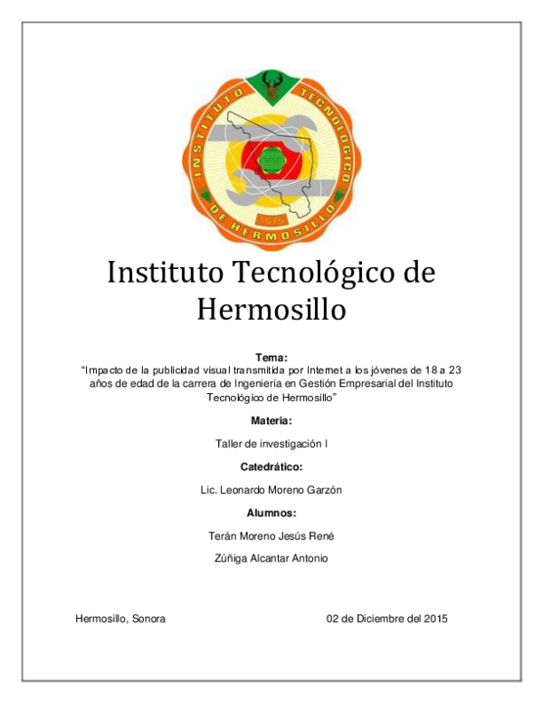 (PDF) Instituto Tecnológico de Hermosillo