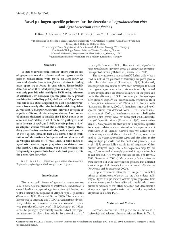 (PDF) Novel pathogen-specific primers for the detection of ...