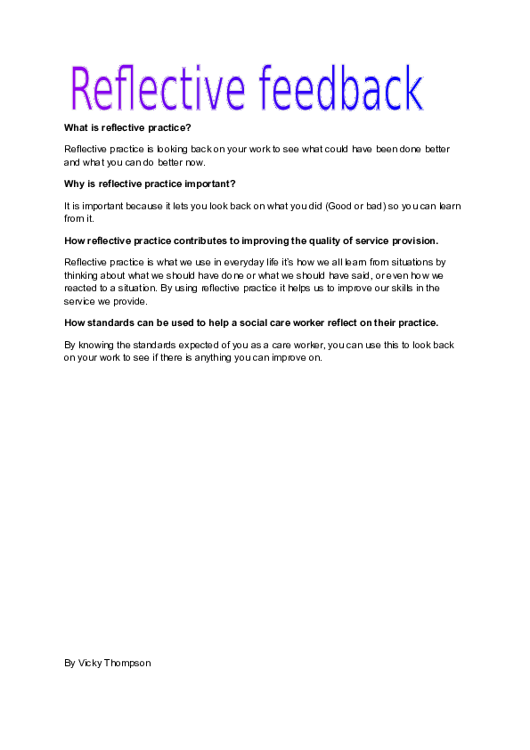 (DOC) Reflective practice