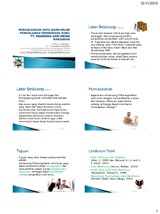 (PDF) Perancangan Data Warehouse Pengolahan Persediaan Buku PT ...