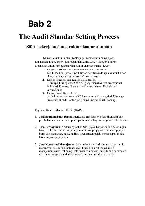 (PDF) The Audit Standar Setting Process