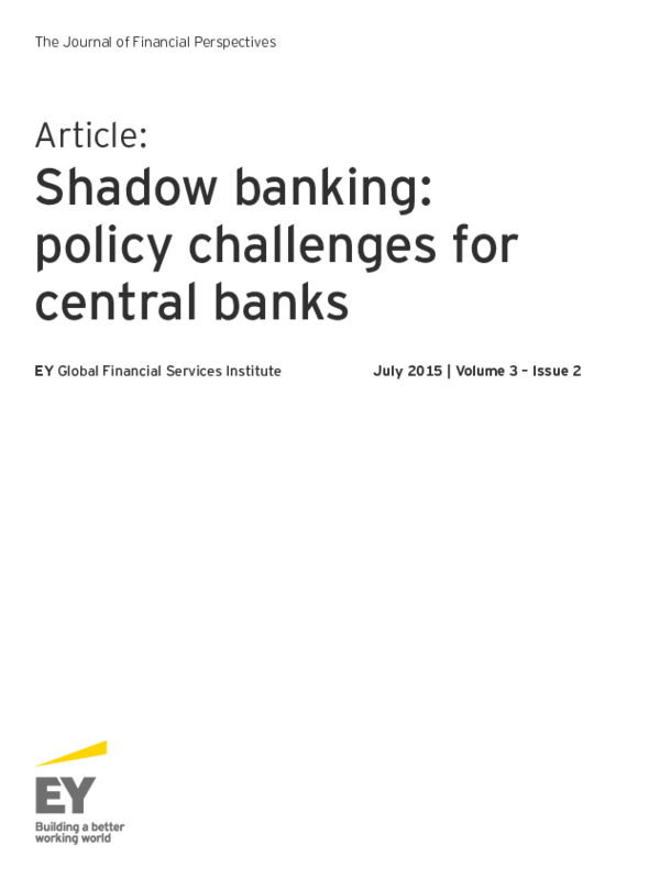 (PDF) Shadow banking: policy challenges for central banks