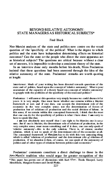 (PDF) BEYOND RELATIVE AUTONOMY-MAS ALLA DE LA AUTONOMIA RELATIVA