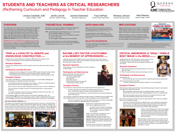 (PDF) Students and Teachers as Critical Researchers: Youth ...