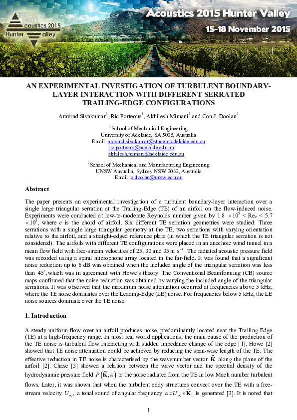 Pdf An Experimental Investigation Of Turbulent Boundary Layer Interaction With Different