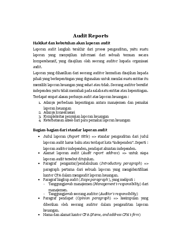 (DOC) Laporan audit (audit report)