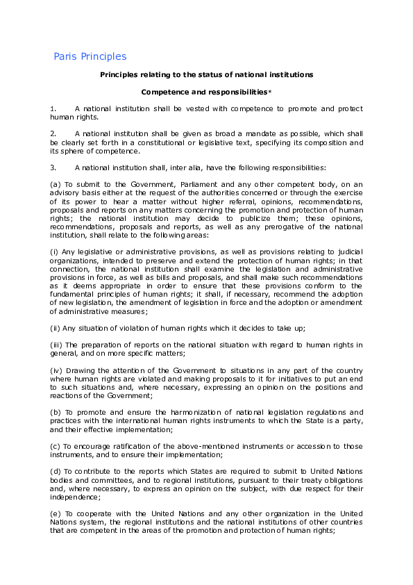 (DOC) PARIS PRINCIPLE
