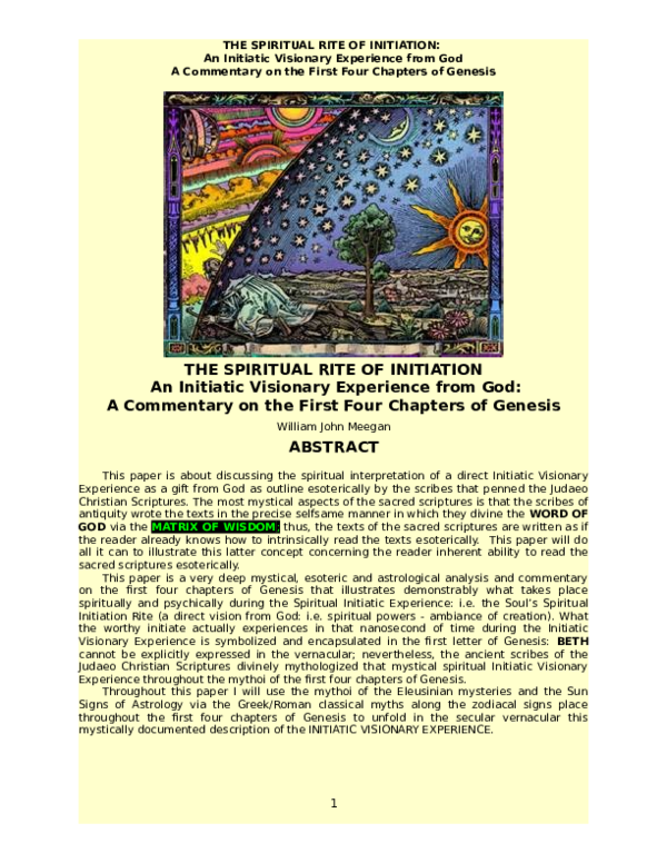 (DOC) THE SPIRITUAL RITE OF INITIATION: An Initiatic Visionary ...