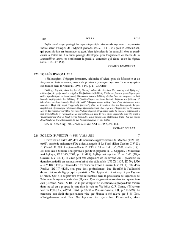 (PDF) Publius Vedius Pollio