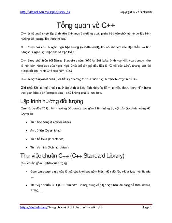 (PDF) Cpp overview