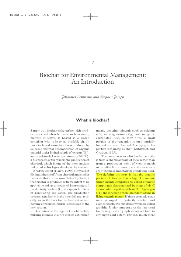 (PDF) Biochar book Chapter 1