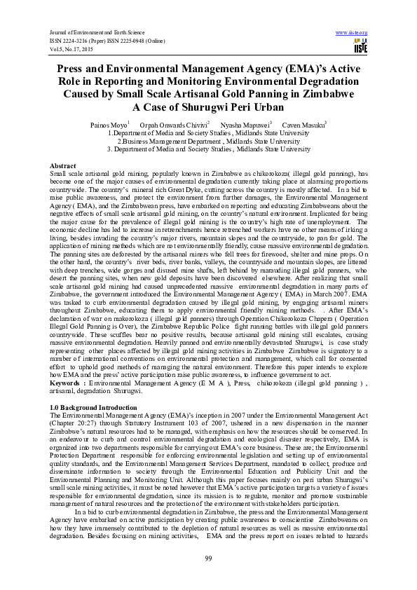 (PDF) Press and Environmental Management Agency (EMA)’s Active Role in ...