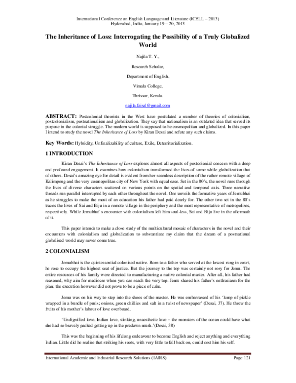 (PDF) The Inheritance of Loss: Interrogating the Possibility of a Truly ...