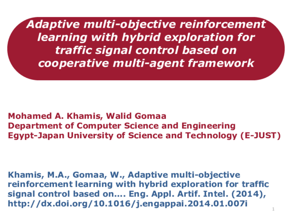 Pdf Adaptive Multi Objective Reinforcement Learning With Hybrid Exploration For Traffic Signal
