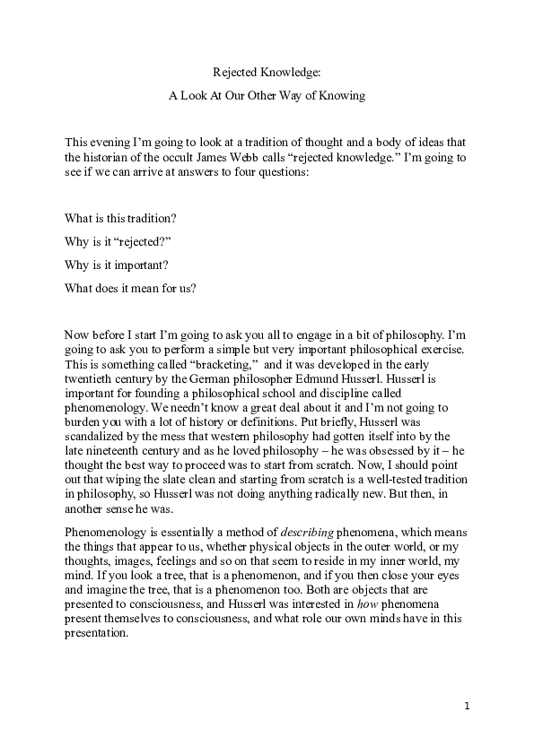 (DOC) Rejected Knowledge