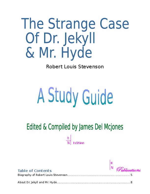 (DOC) The Strange Case of Dr. Jekyll and Mr. Hyde Study Guide