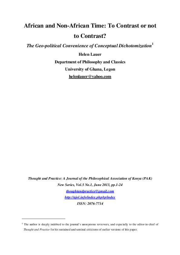 (DOC) African Concept of Time | Hendrik Barnard - Academia.edu