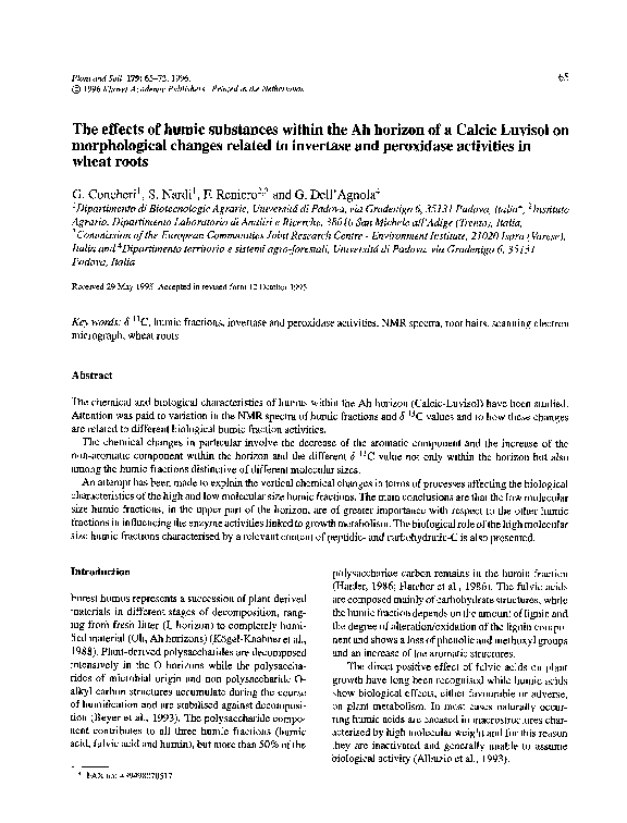 (PDF) The effects of humic substances within the Ah horizon of a Calcic ...