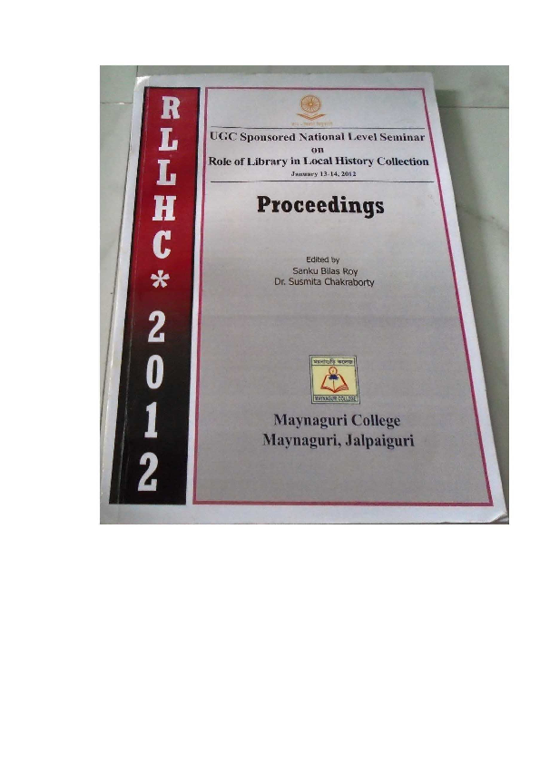 (PDF) Local History Collection Development