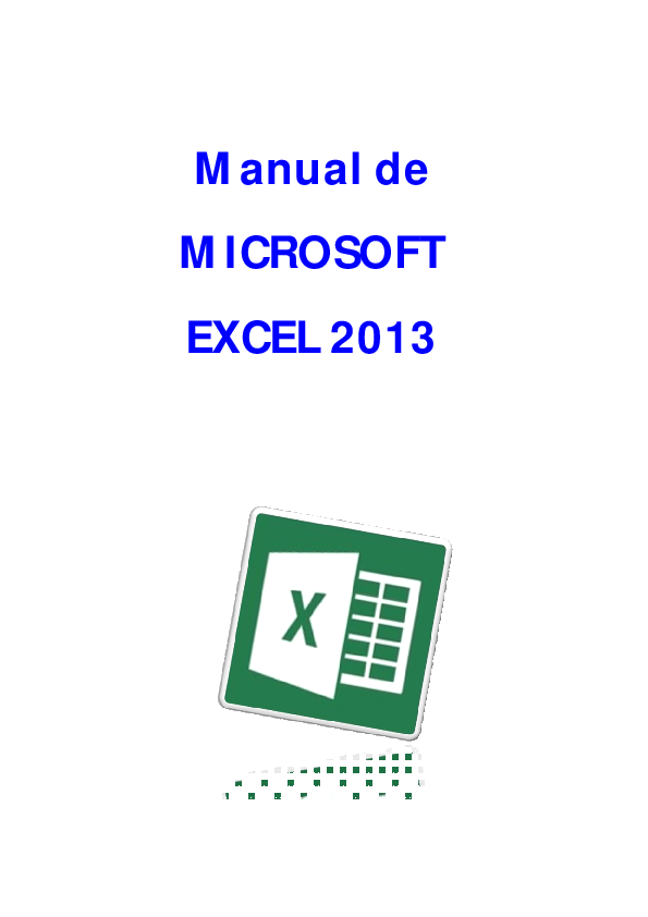 (PDF) Manual excel2013 | Hugo Alberto Domínguez Vázquez - Academia.edu