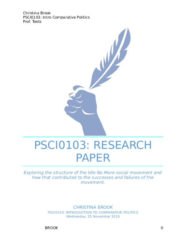 (PDF) Idle No More – Indigenous Activism and Feminism | Sonja John ...