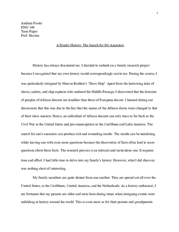 (DOC) Family History