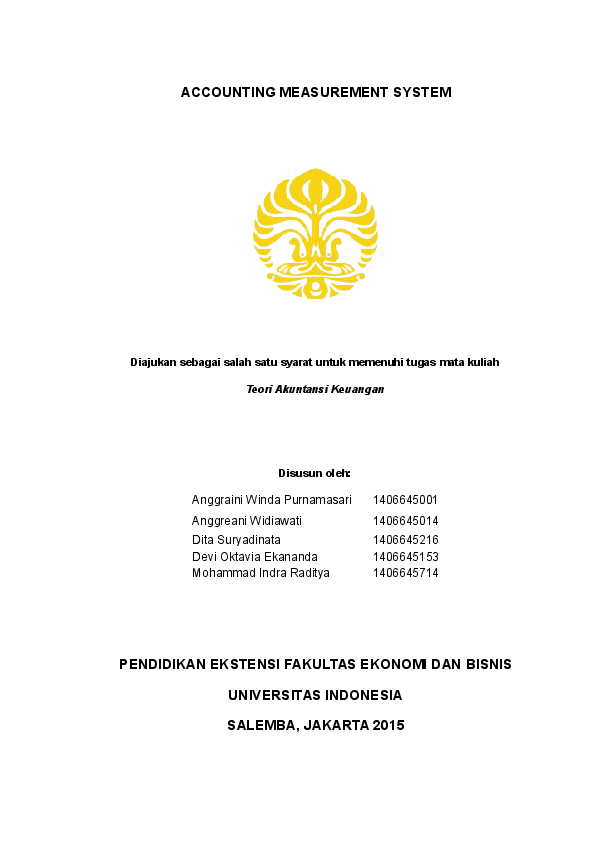 (DOC) Makalah Kel 4 Chapter 6 Accounting Measurement System