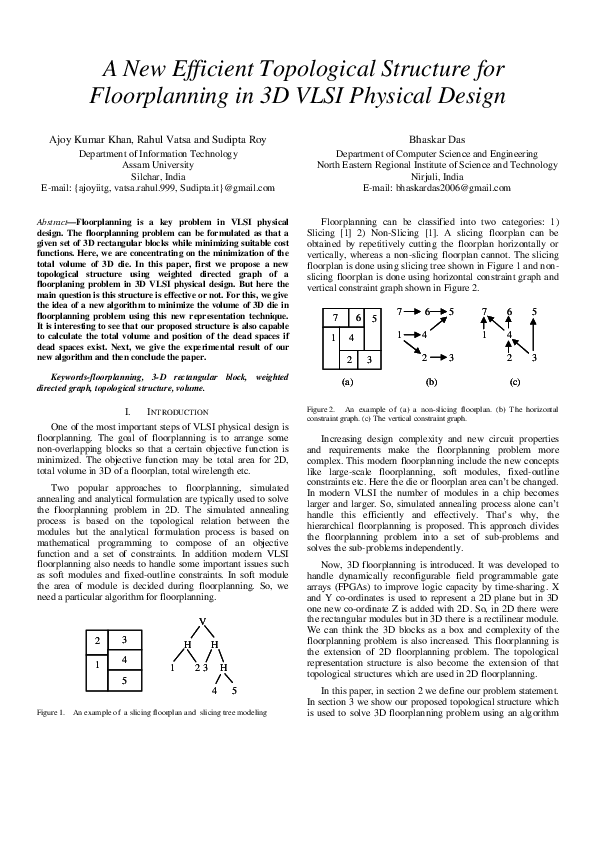 (PDF) A new efficient topological structure for floorplanning in 3D ...