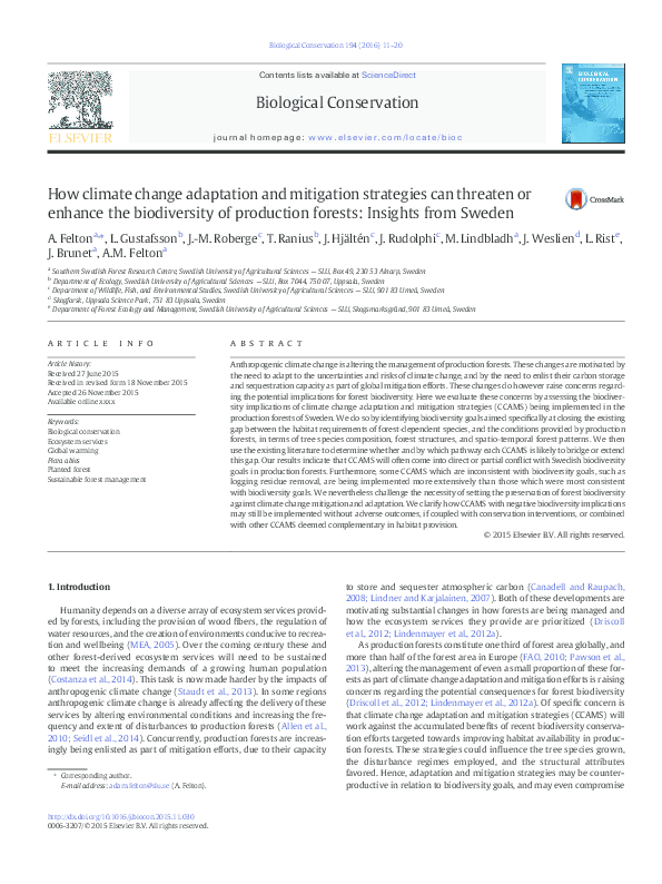 (PDF) How climate change adaptation and mitigation strategies can ...