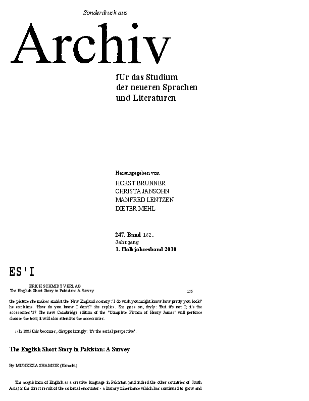 (DOC) The English Short Story in Pakistan: A Survey