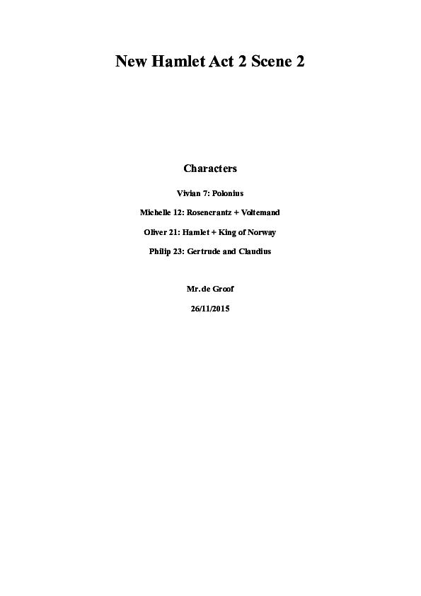 (DOC) Hamlet Act 2 Scene 2